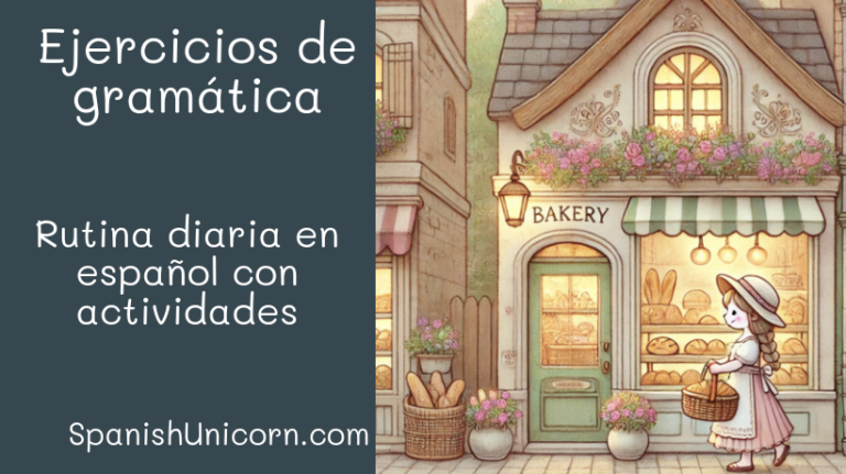 Rutina diaria en español - actividades de gramática