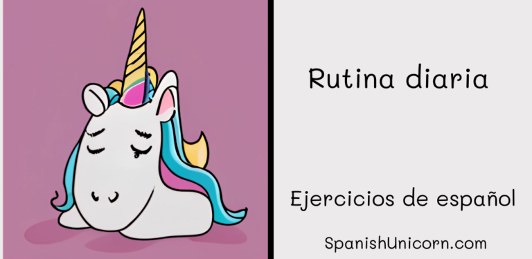 Rutina diaria en español - actividades de gramática