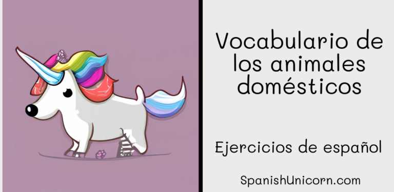 Vocabulario de animales domésticos con actividades
