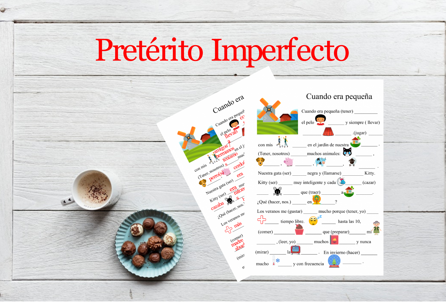 Ejercicios de gramática - Pretérito Imperfecto , actividades