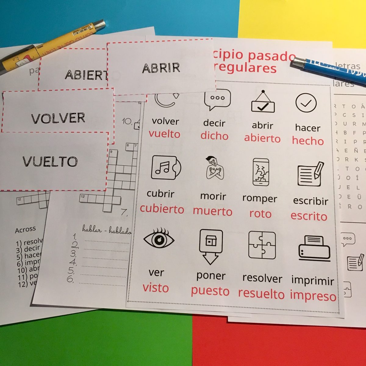 Participios irregulares en español - SpanishUnicorn.com