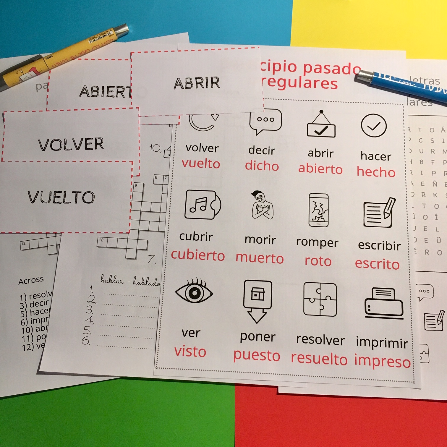 Participios irregulares en español - SpanishUnicorn.com