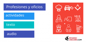 Profesiones en español - vocabulario, actividades, audio