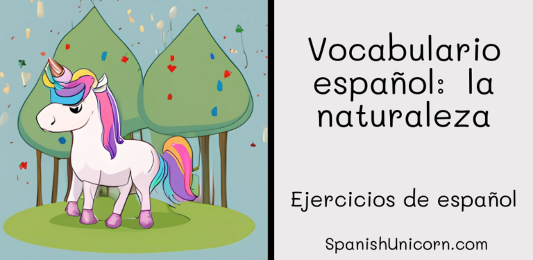 Naturaleza - Vocabulario español con texto y audio
