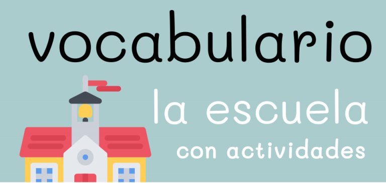Vocabulario español de la escuela con actividades online