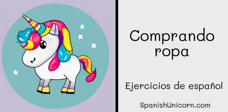 Vocabulario de la ropa en español, actividades y audio