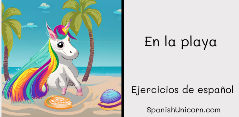 La playa - vocabulario y diálogo con actividades