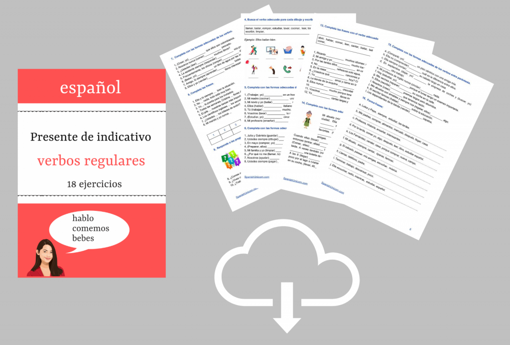 EJERCICIOS para practicar los verbos regulares en español