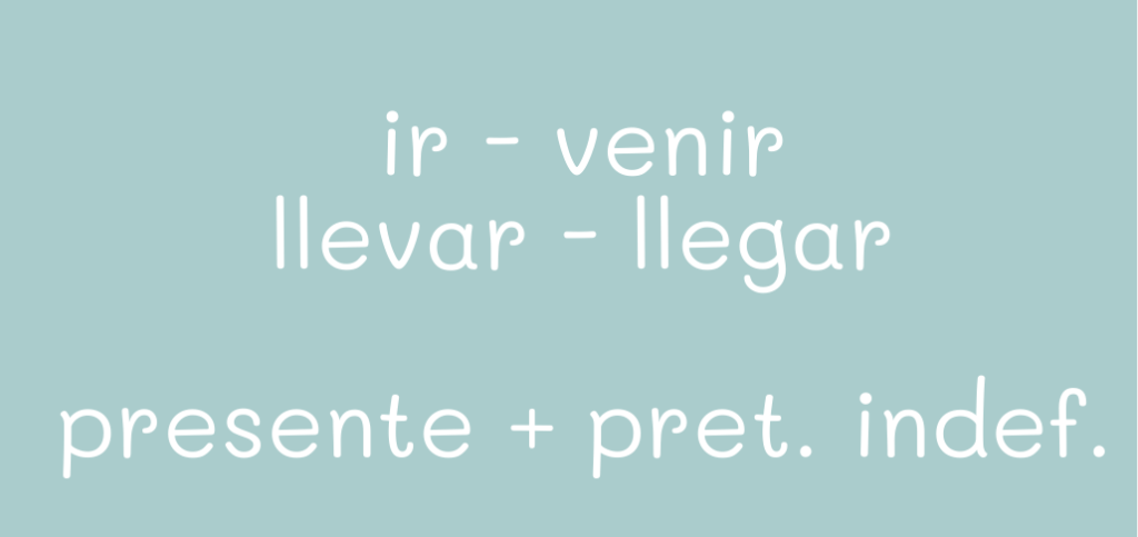 Ir - venir, llevar - llegar EJERCICIOS Niveles A1-A2