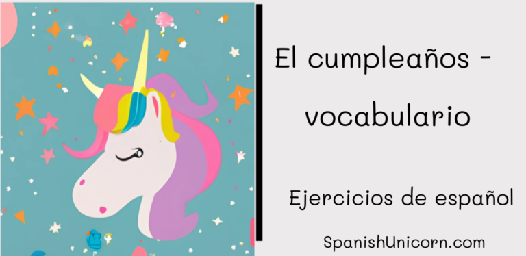 Cumpleaños - Ejercicios de gramática + vocabulario