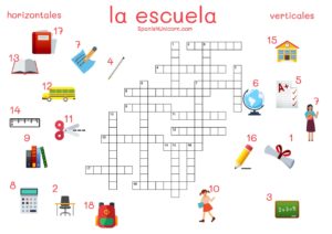La escuela - vocabulario -229. - Spanish Unicorn