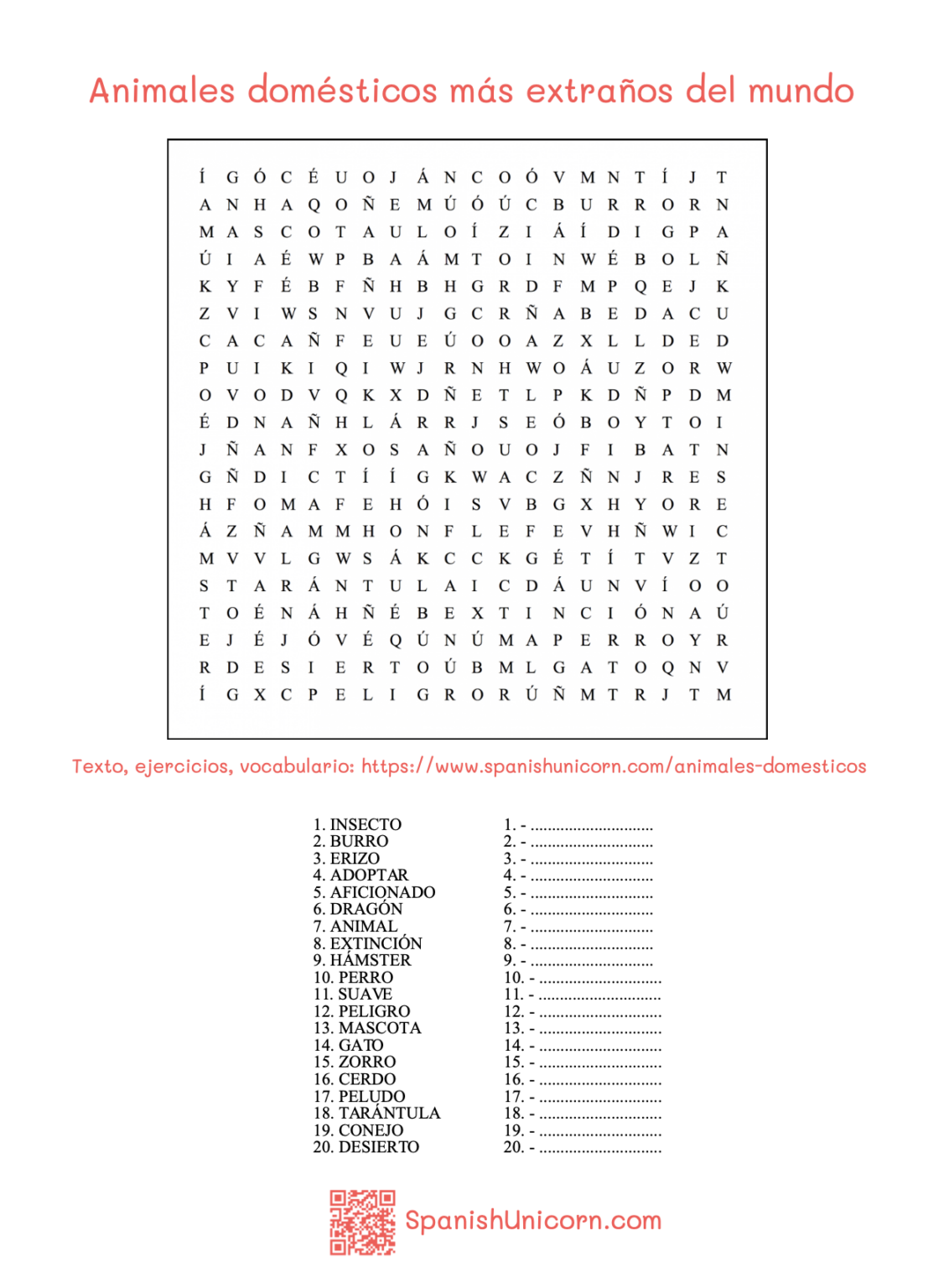 Animales domésticos extraños -379. - Spanish Unicorn