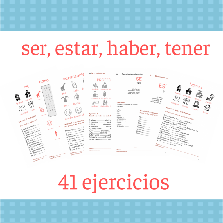 Ser - estar - tener - haber - Ejercicios de gramática