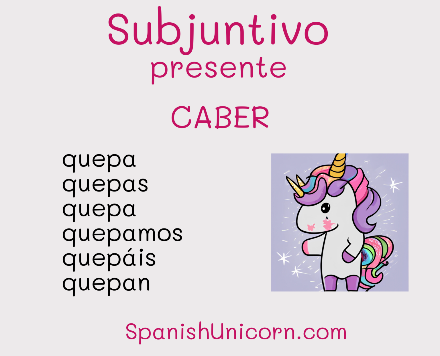 Conjugación de verbos irregulares-Presente, Subjuntivo