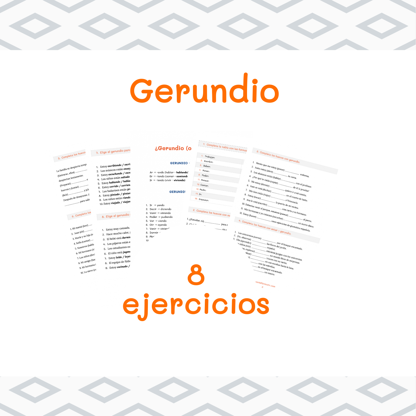 ¿El gerundio o el participio? (444.) - Spanish Unicorn