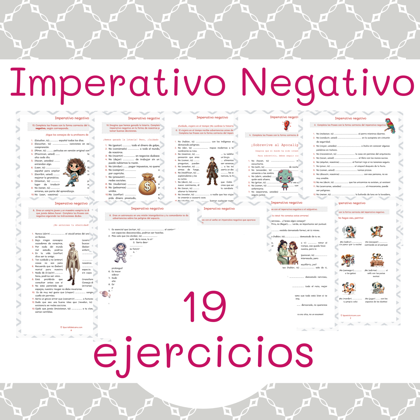 El modo imperativo - ejercicios (445.) - Spanish Unicorn